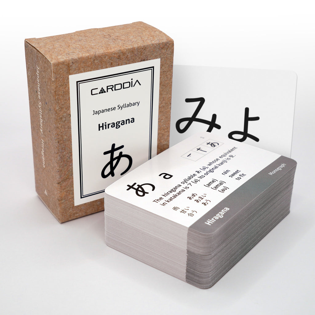 Japanese Hiragana Educational Flashcards | with stroke-order | CardDia