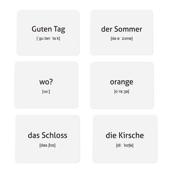 German Vocabulary flashcards with full color pictures